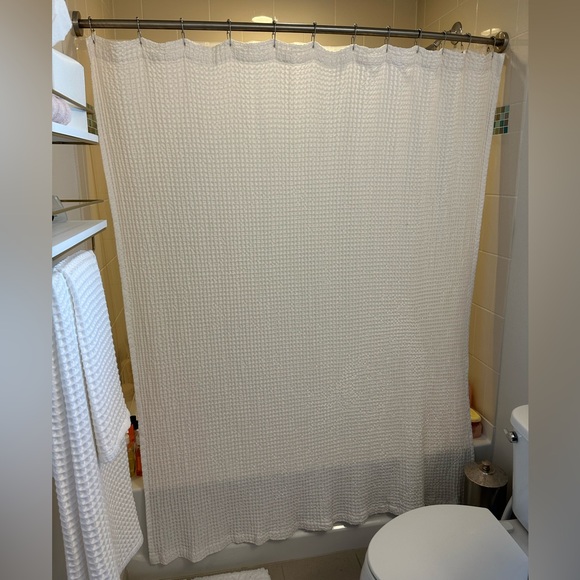 Bed Bath & Beyond | Bath | White Waffle Textured Shower Curtain | Poshmark